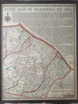 TITHE - Map Of Bramhall N.E 1842 Framed | eBay UK