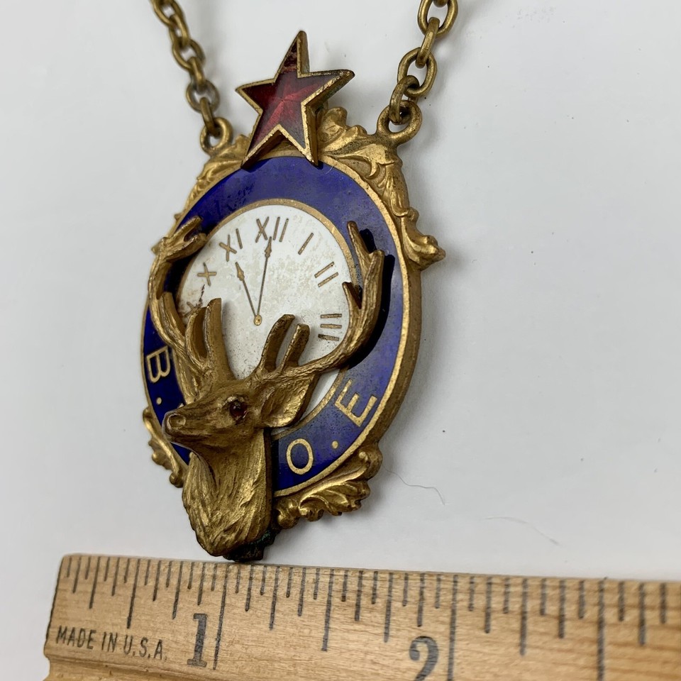 Vintage BPOE Elks Fraternal Medallion Clock Star OLD Newport News 315 ...