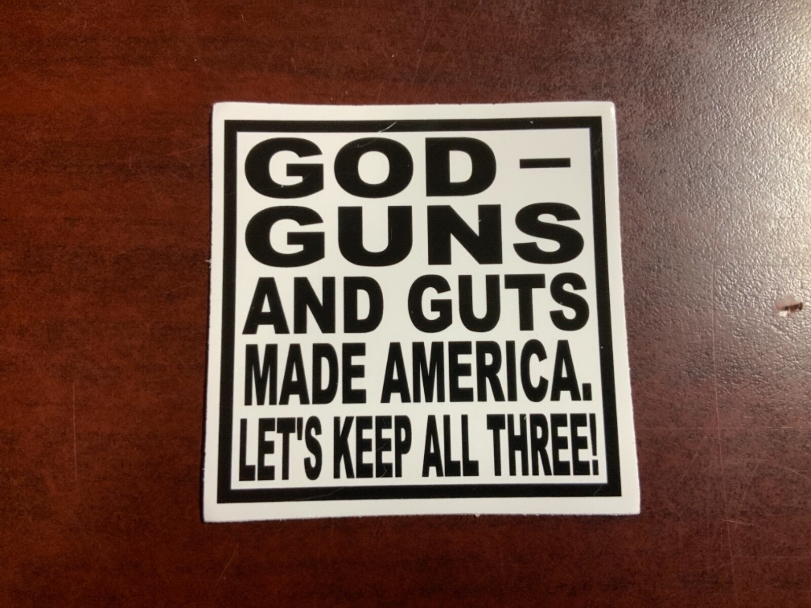 Motorcycle Sticker for Helmets or toolbox #1,798 God guns and guts made ...