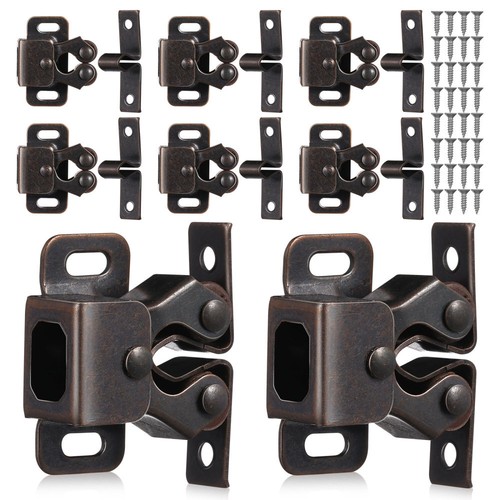 8 Sets Lock Double Roller Cabinet Door Closer Closet Ball Catch Latch ...
