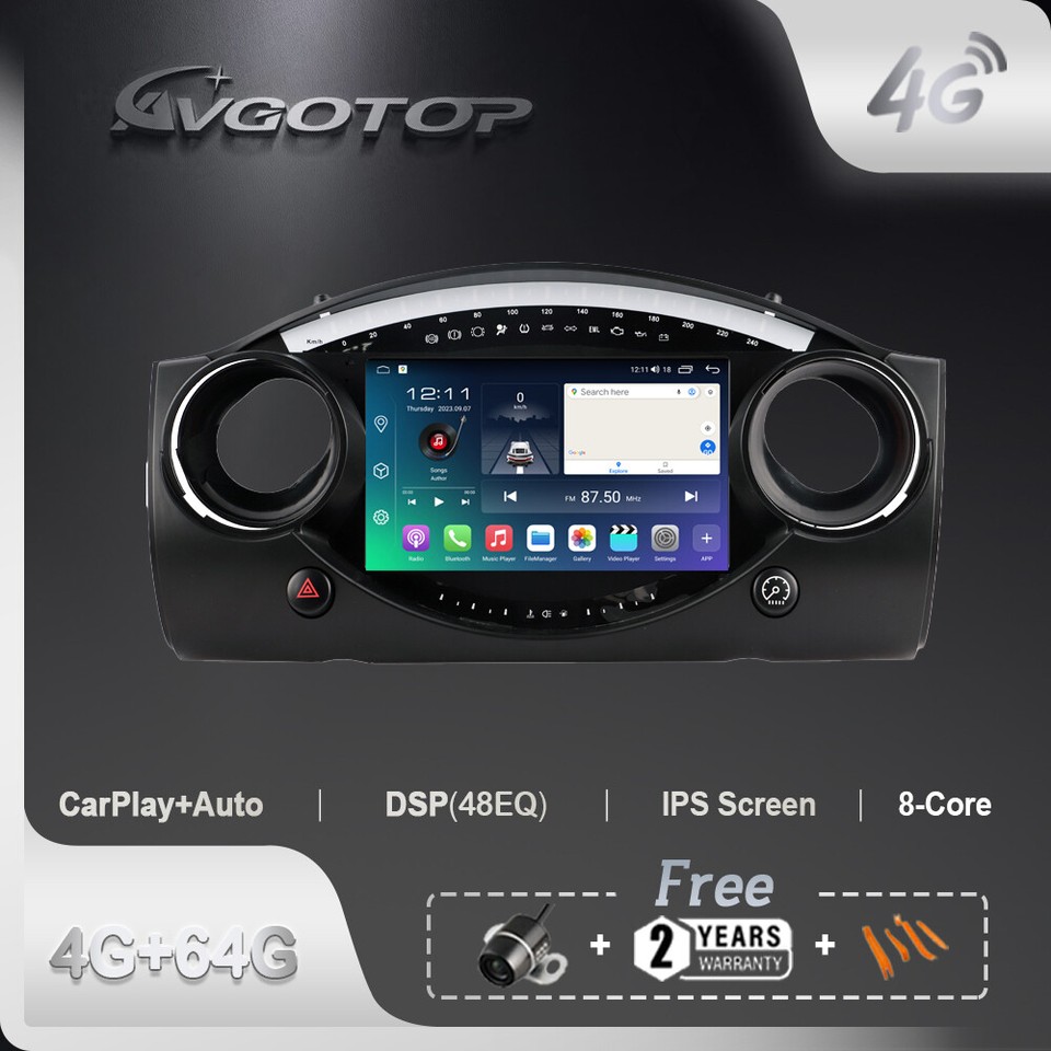 9"Android 13 Apple Carplay Radio For BMW Mini Cooper R50 R52 R53 R56 ...