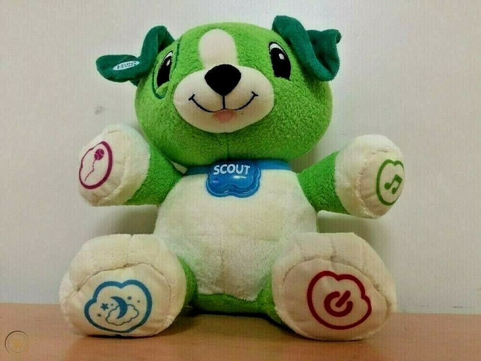 🔵 Leapfrog My Pal Scout Plush Green Talking Puppy Dog Plush Stuffed ...