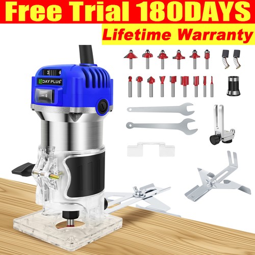 2000W 1/4" Electric Wood Trimmer Palm Router Woodworking Handheld ...