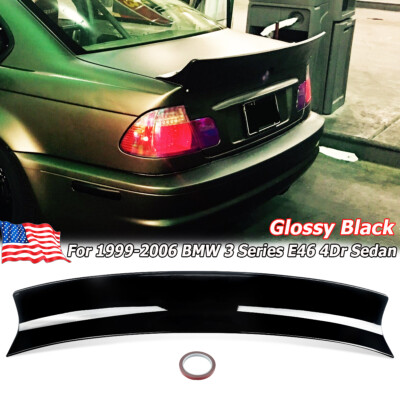 For BMW 3 Series E46 Sedan 4D 96-06 Glossy Black Duckbill Trunk Spoiler ...