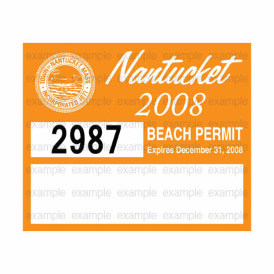 Nantucket Beach Permit Sticker Decal 2008 ACK | eBay