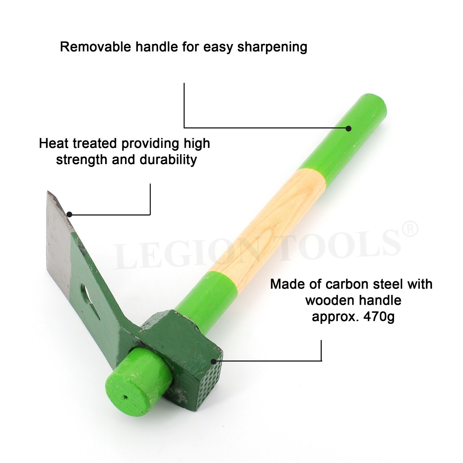 33CM Flat Adze Hammer Hoe Wood Working Carving Axe Tool Woodworking ...