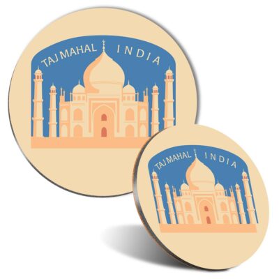 Mouse Mat & Coaster Set Taj Mahal Palace India Retro #59797 | eBay UK