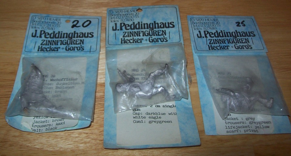 54mm 1/32 METAL 6 PEDDINGHAUS HECKER GOROS GERMAN WW2 U-BOAT SUBMARINE ...