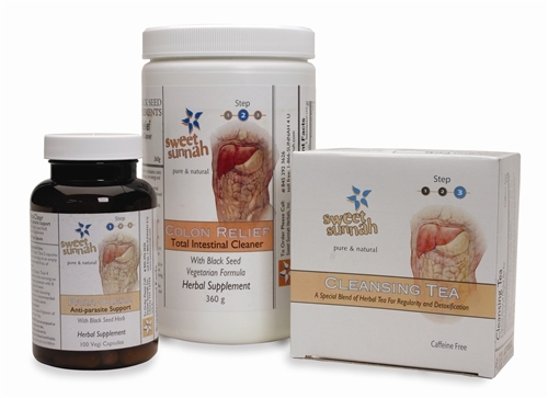 Sweet Sunnah Pure Colon Cleanser Kit 3 Set Package( Tea, Powder ...