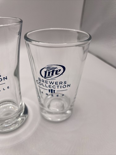 MILLER LITE Mini Beer Glasses Shot Set Of 3 Display Sample Wheat Blonde ...