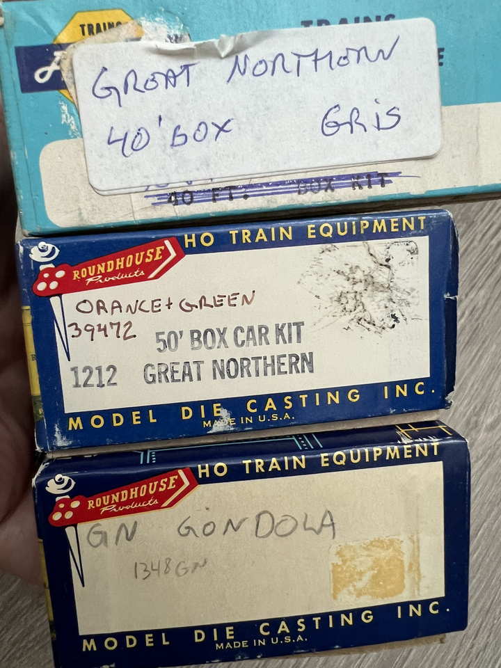 Roundhouse Athearn Lot of 3 Great Northern cars, including custom gray ...