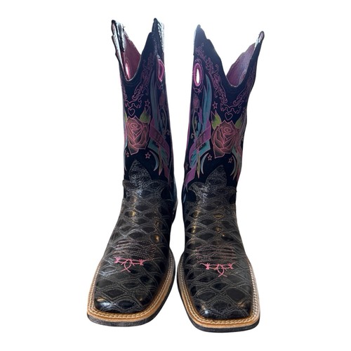 Ariat Women's Rodeobaby Rocker Western Boots tattoo-inspired design ...