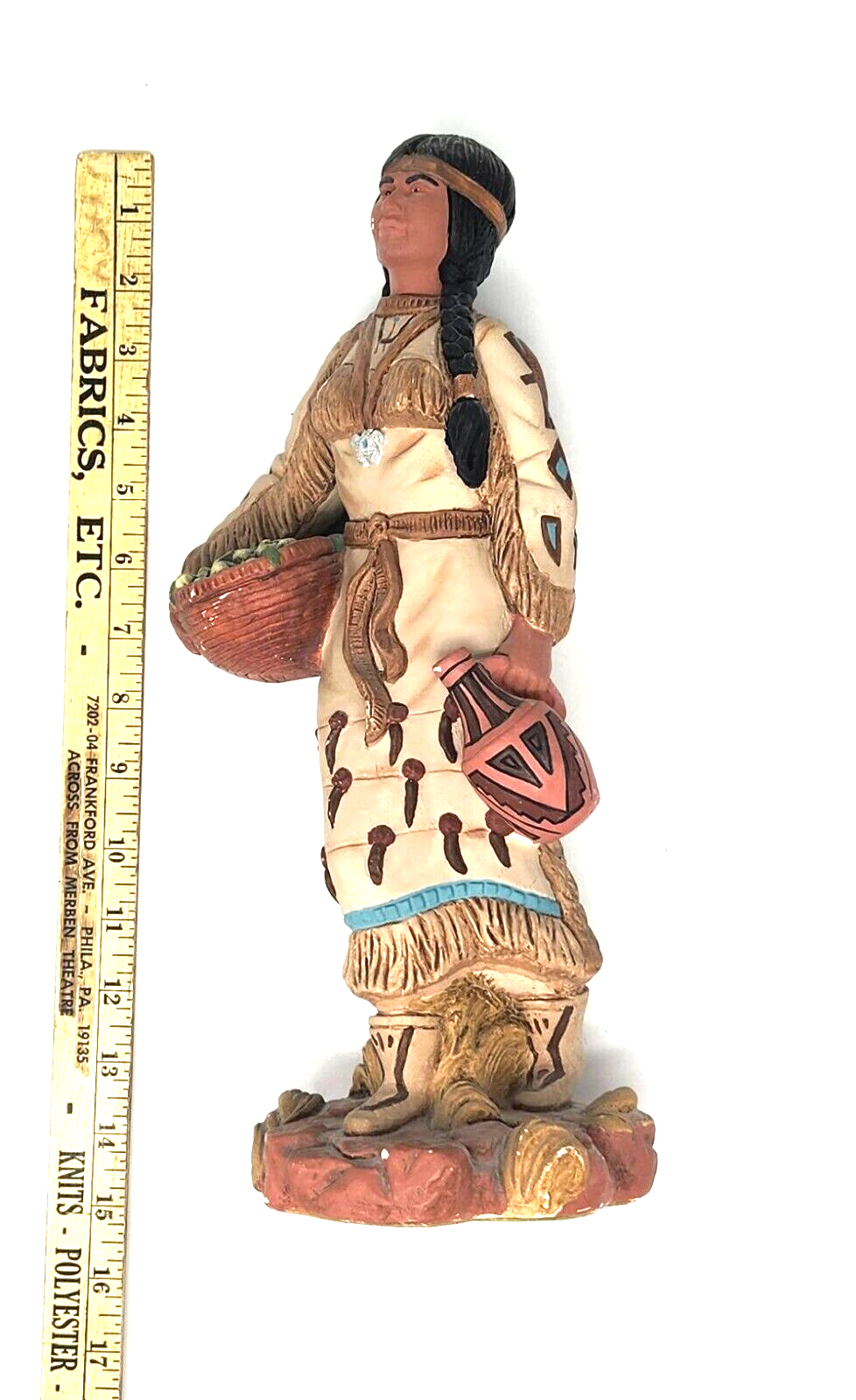 Vintage Native American Woman Baby Chalkware Statue 15" Indian Art ...