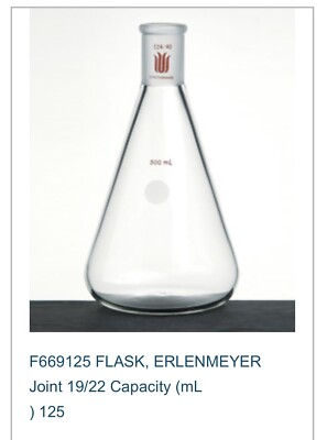 F664125 Synthware Erlenmeyer Flask, 125 mL, 24/40 Outer Joint | eBay