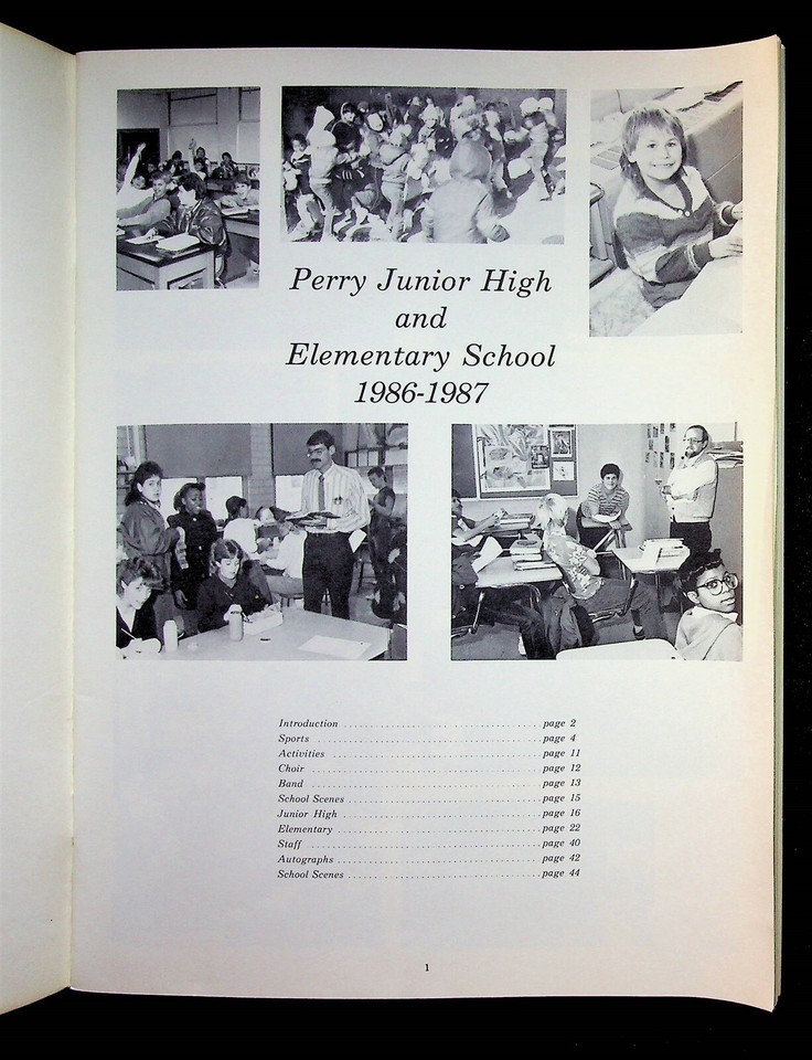 Perry Junior High & Elementary School Yearbook 1986-1987 Perry Ohio ...