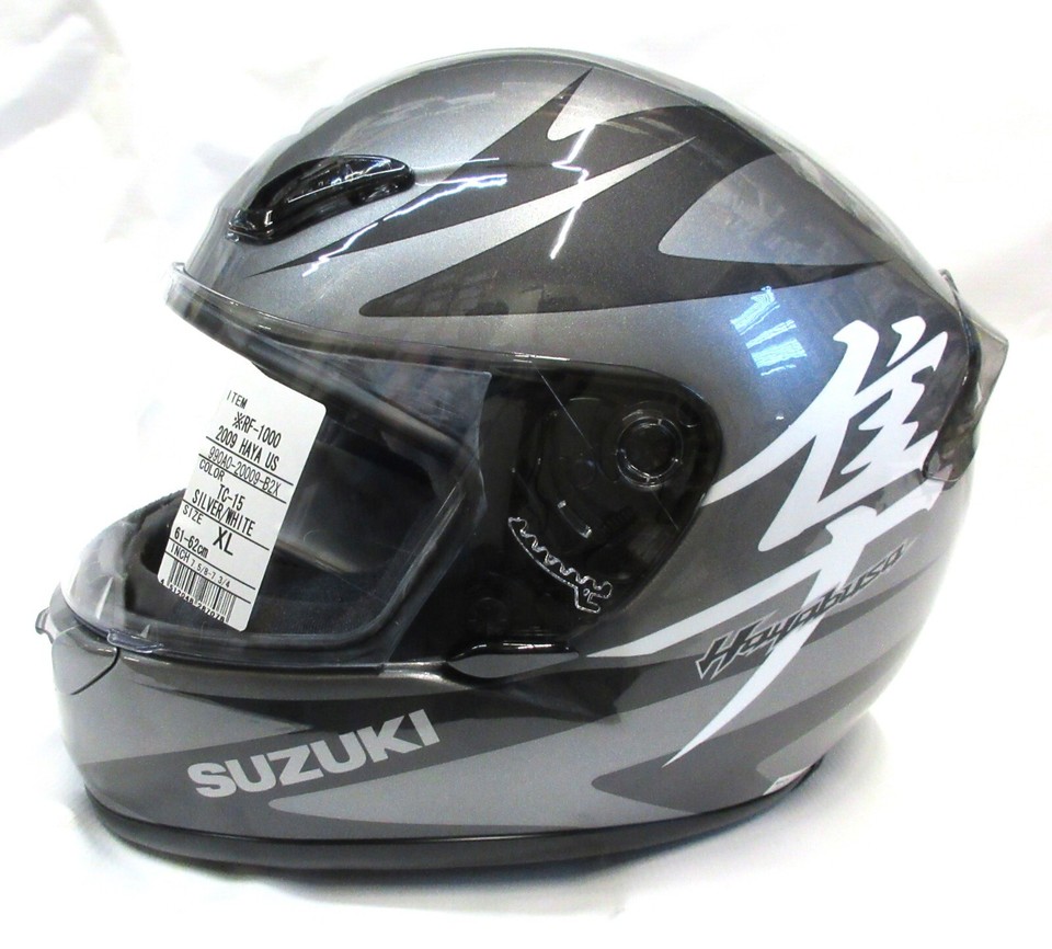 Suzuki Hayabusa Motorcycle Helmet - SHOEI - RF 1000 - Large SILVER ...