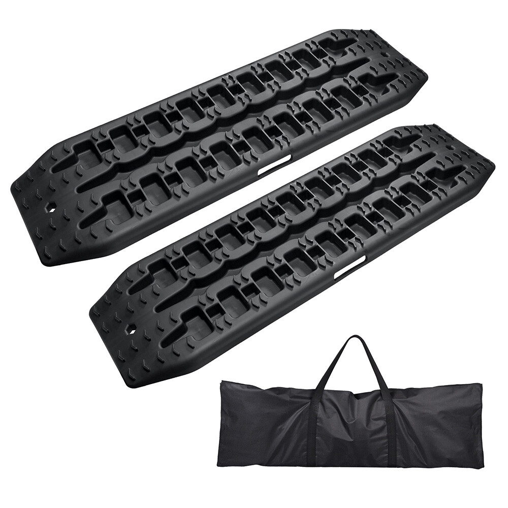 Black Snow Traction Mat Durable Traction Boards Groove Design Increase ...