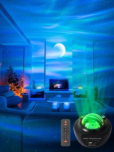 Galaxy Star Projector - Nebula/Ocean Waves, Remote Control, Night Light ...