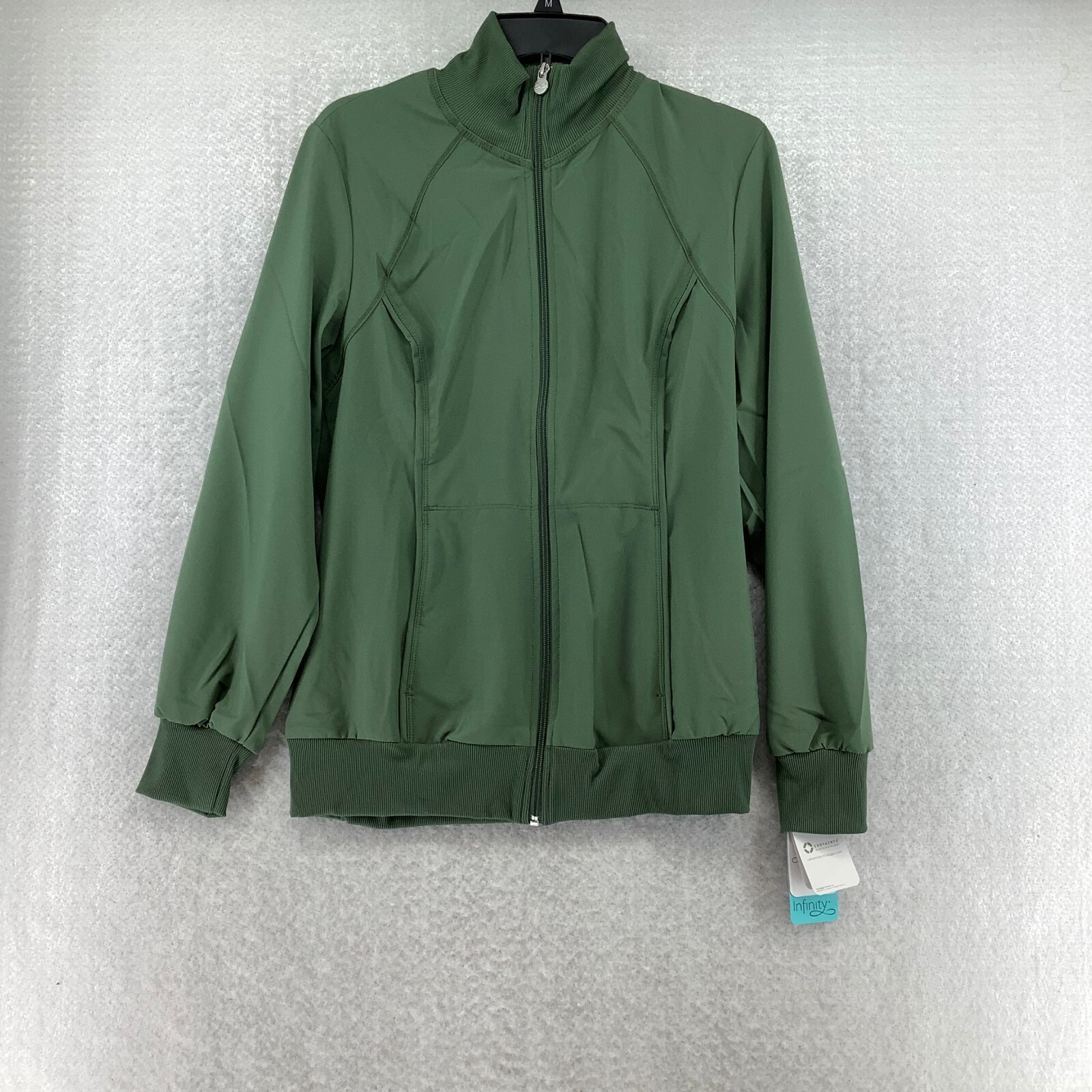 Cherokee Men's 2391A Green Full Zip Long Sleeve Mock Neck Jacket Size ...