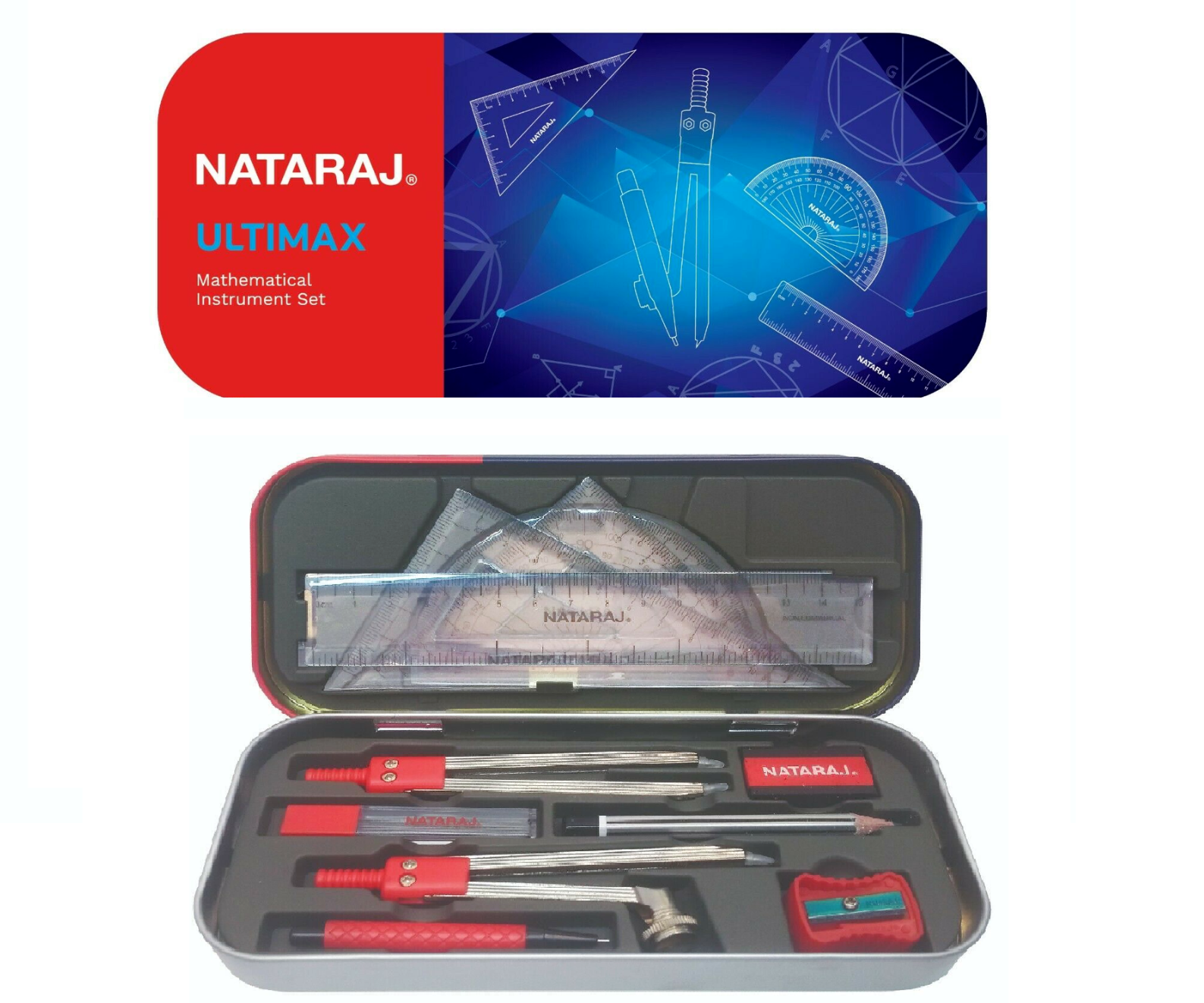 Geometry Set - 11 Maths Instrument Set SCHOOL Kids & Adult Office Art ...