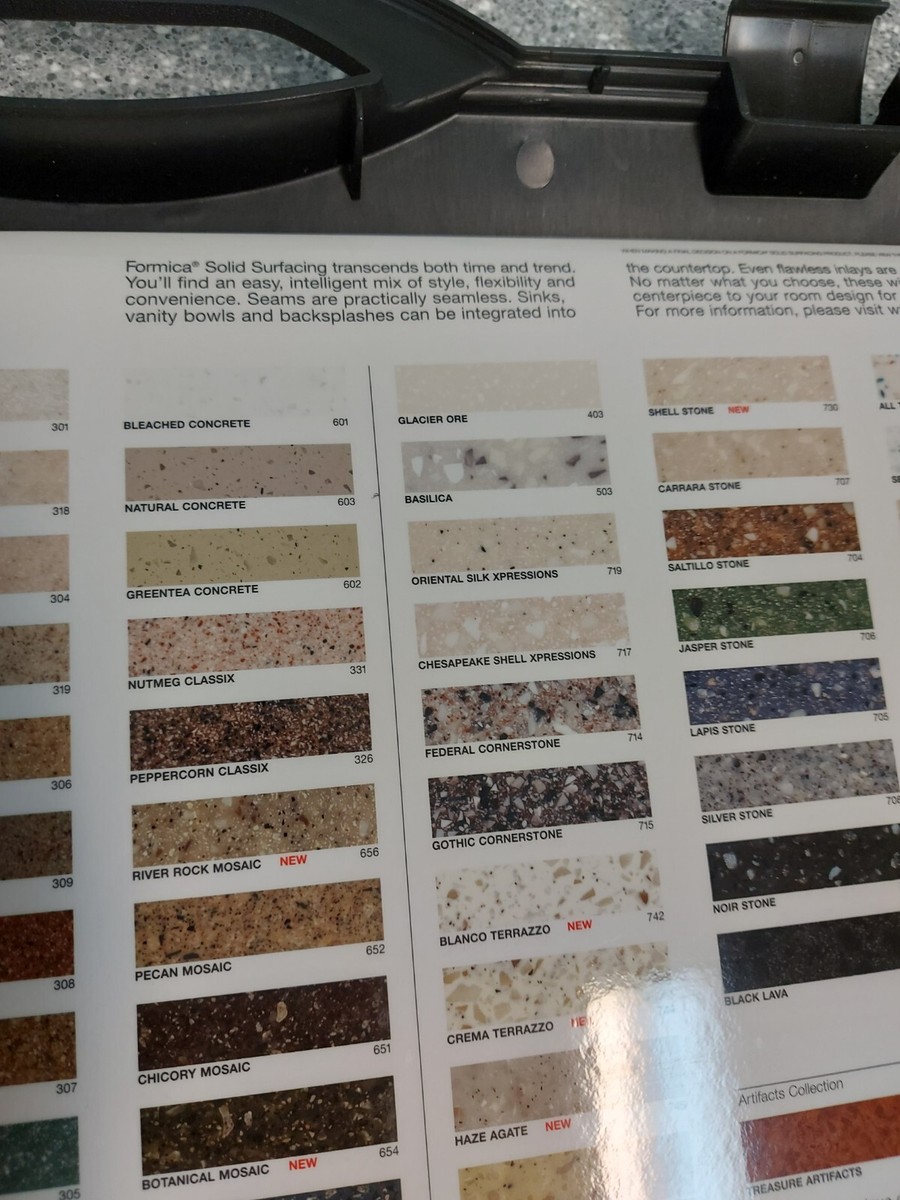 Formica Color Chart Self Edge Profile Standard Colors Excel Homes