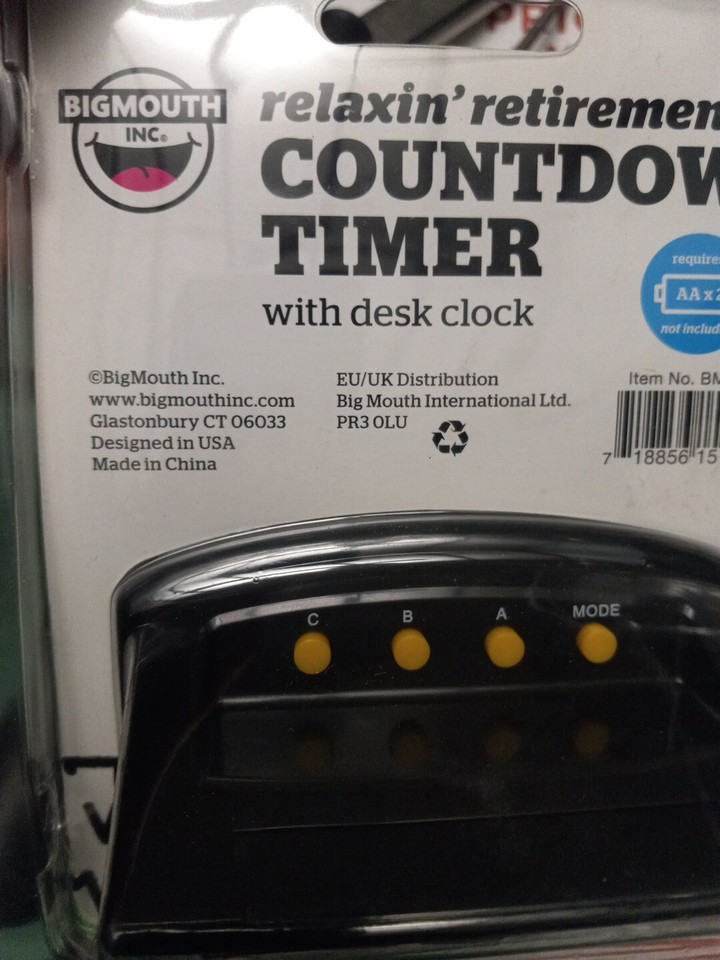 Retirement Countdown Clock Days,hr,min, sec Countdown Timer. Gift ...