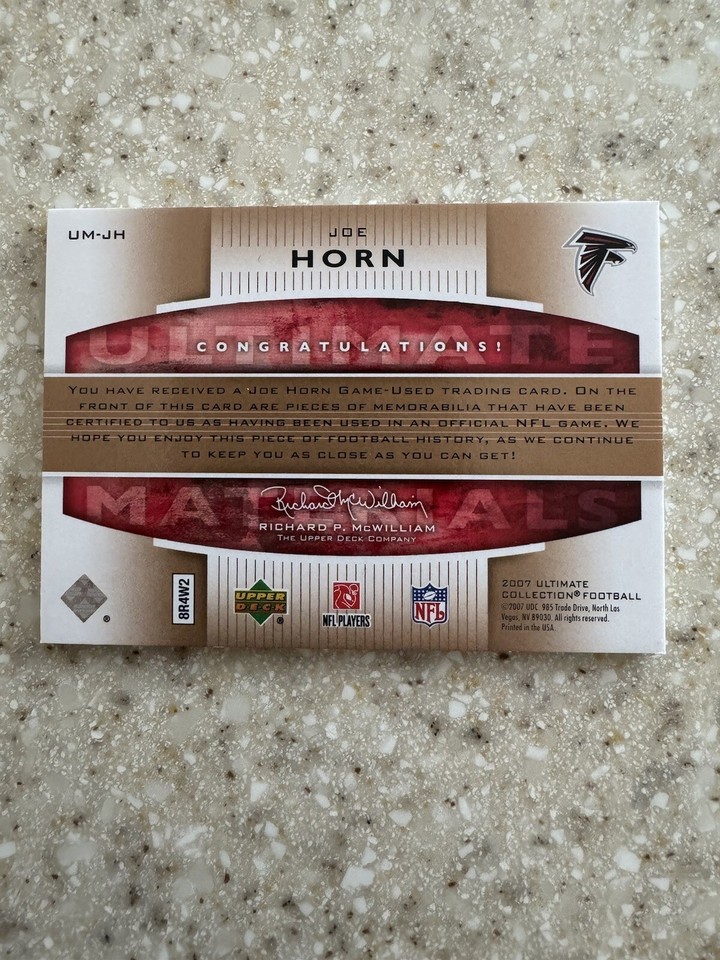 2007 Ultimate Collection Ultimate Materials Gold PRIME /35 Joe Horn #UM ...