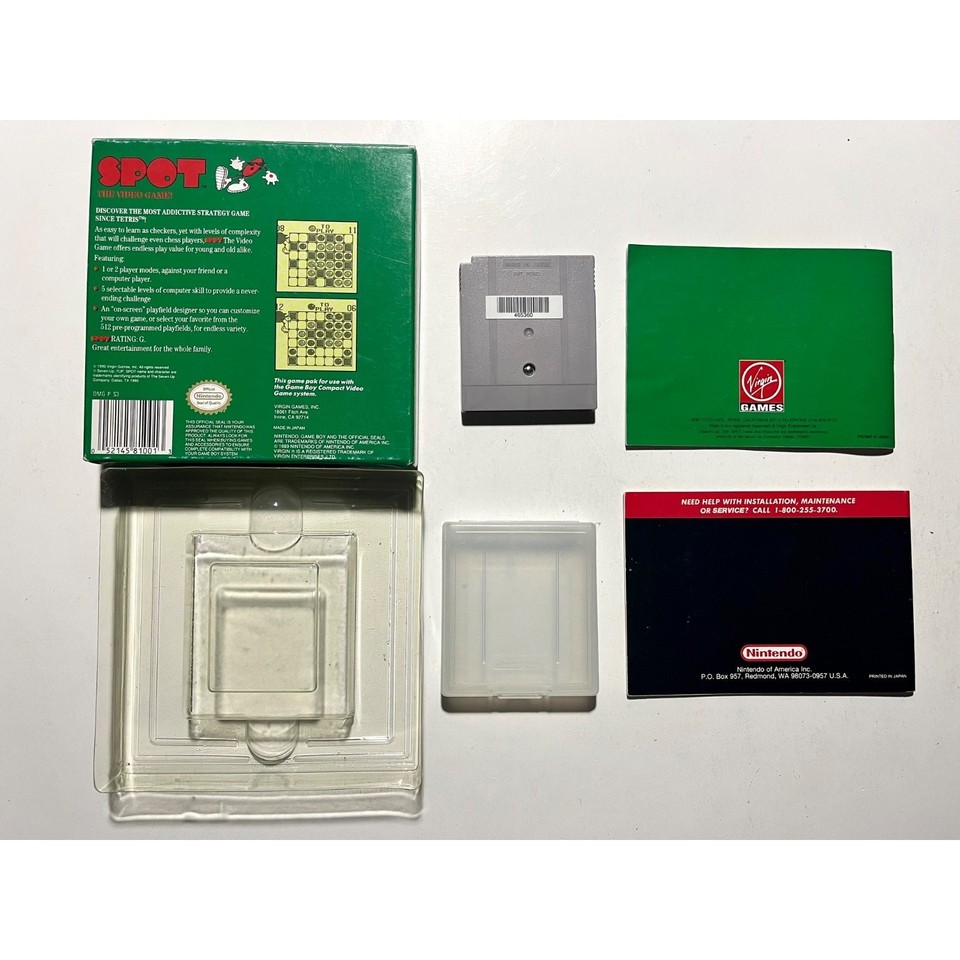 Spot: The Video Game (Game Boy) Complete CIB Works Authentic🔥Nice Shape ...