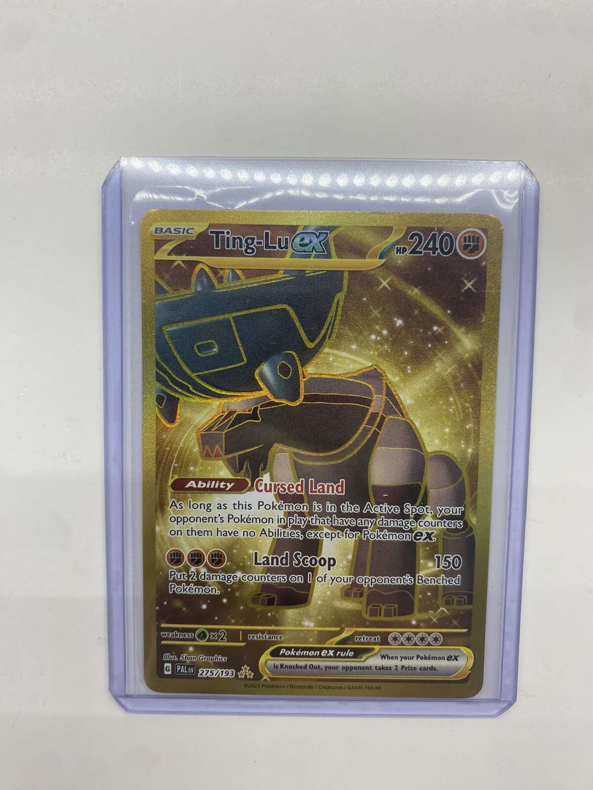 Ting-Lu ex 275/193 Full Art Gold Hyper Rare Paldea Evolved Pokemon Card ...