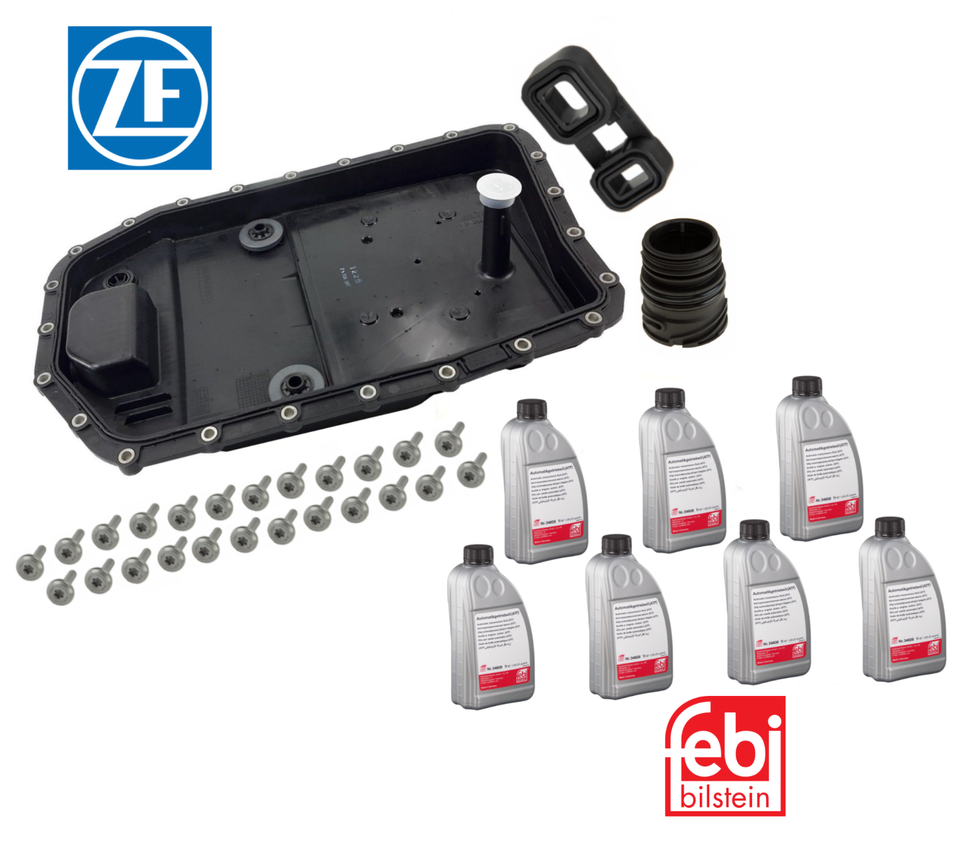 OEM Transmission Oil Pan Filter Gasket Seal Bolt + 7L ATF Fluid Kit for ...