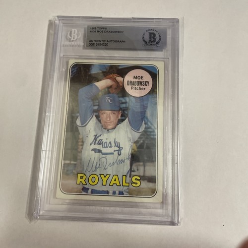 1969 Topps Set-Break #508 Moe Drabowsky Beckett Authentic Autograph BAS ...