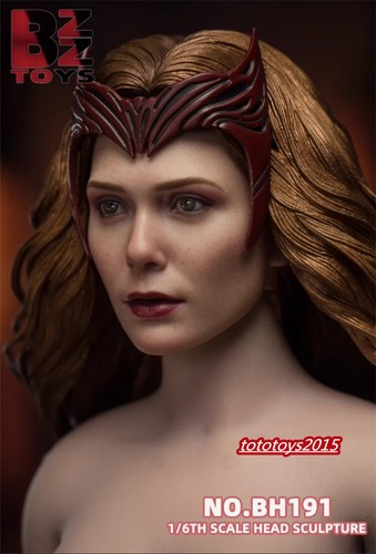 BZZ TOYS 1/6 BH191 Scarlet Witch Wanda Elizabeth Olsen Head Model For ...