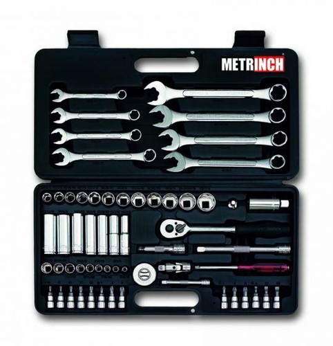 METRINCH MET-0559 Combination set 3/8" 1/4" 59pcs Ratchet Box Wrench ...