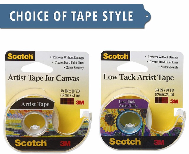 3M Scotch Low Tack Artist Tape-.75-inch X 10yd Other Multicoloured for ...