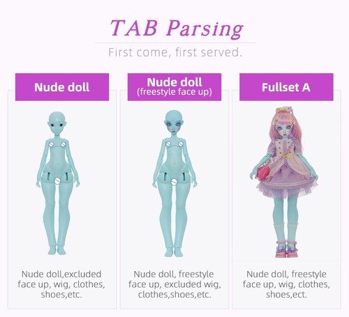 Handmade Full Set Blue Skin 1/4 Resin BJD Doll Ball Joint Dolls Girl ...