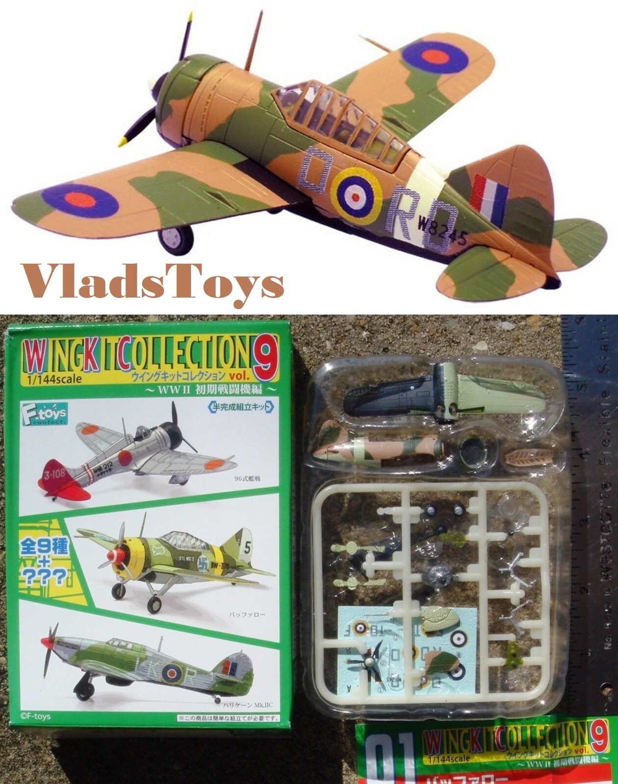 F-Toys 1:144 Wing Kit Collection 9 B-339E Brewster Buffalo RAF (1A) | eBay