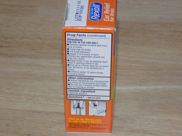 Rexall Ear Relief Ear Drops .4 fo oz each Exp 08/23 for sale online | eBay