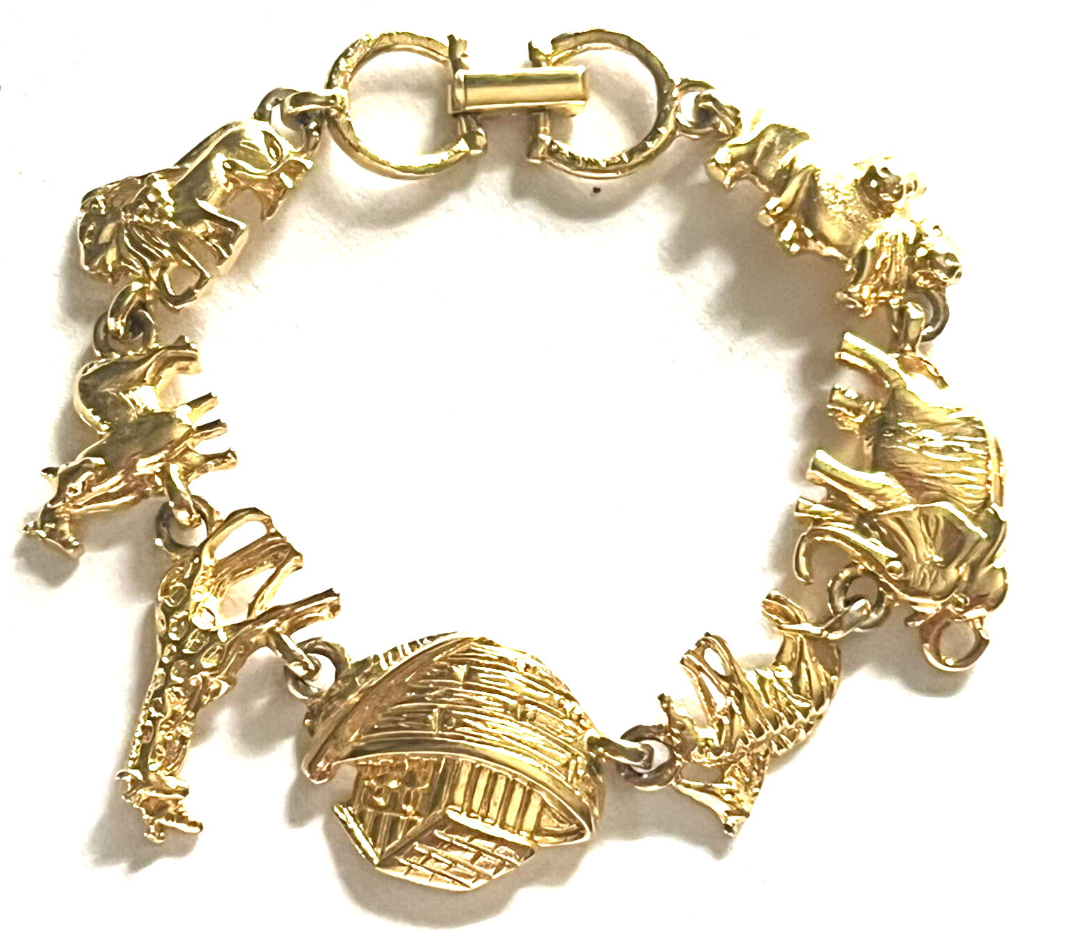 Premier Designs Gold Plated Noah's Ark Charm Bracelet Signed PD 7" | eBay