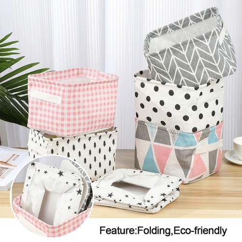 Laundry Basket Folding Storage Box Desktop Box Sundry Storage Baskets ...