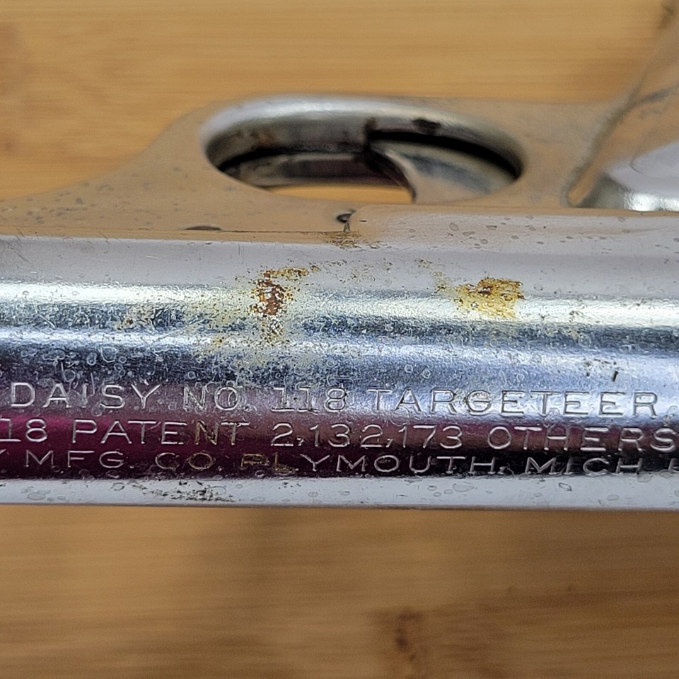 ️🔥 Vintage Daisy 118 Targeteer Chrome BB Gun Pistol Good Condition | eBay