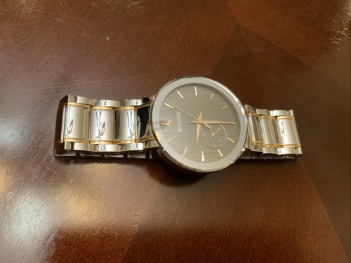 Bulova Latin Grammys Watch Men 42mm Gray Dial Two Tone Stainless Steel ...