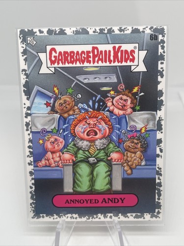 Garbage Pail Kids Go On Vacation BRUISED BLACK PARALLEL 6B ANNOYED ANDY ...