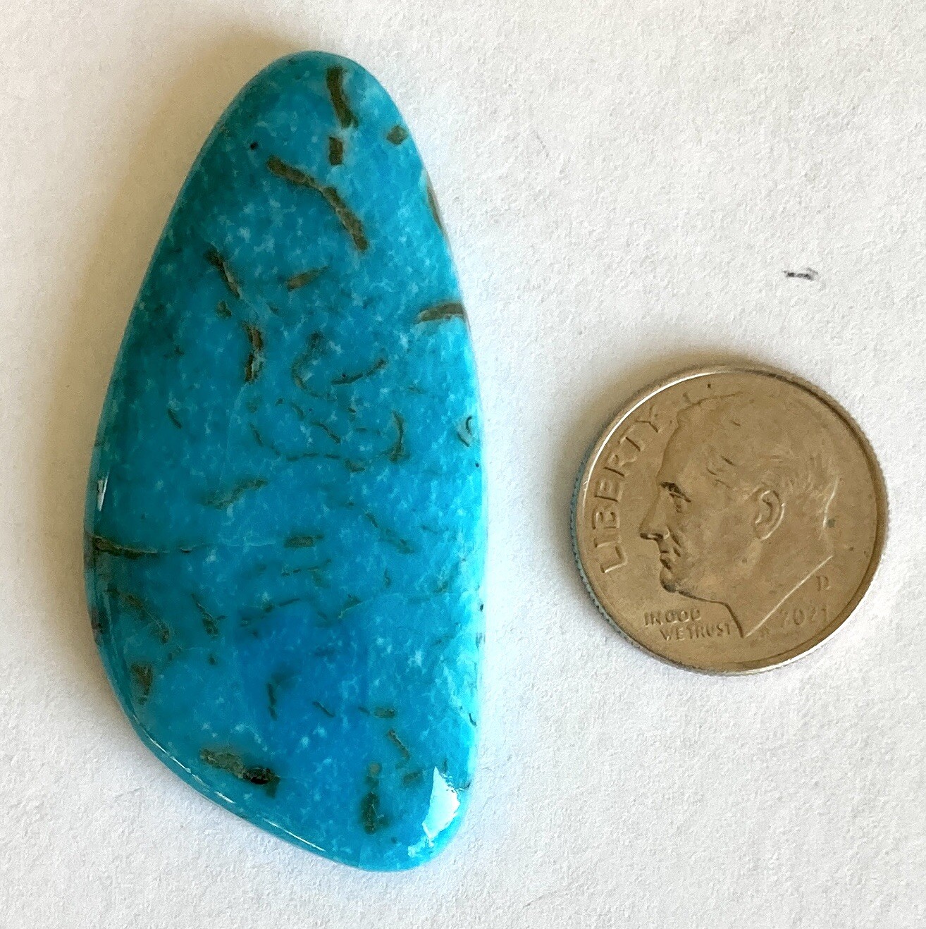 NATURAL ARIZONA HIGH GRADE KINGMAN TURQUOISE CABOCHON 55 CARATS KT230 ...