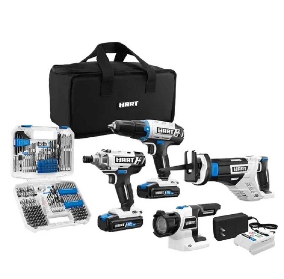 HART 20V CORDLESS 4-TOOL COMBO KIT * New In Box