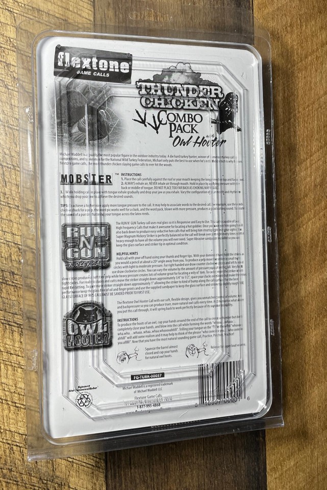 Flextone Thunder Chicken Combo Pack with Owl Hooter - Game Call - Brand ...