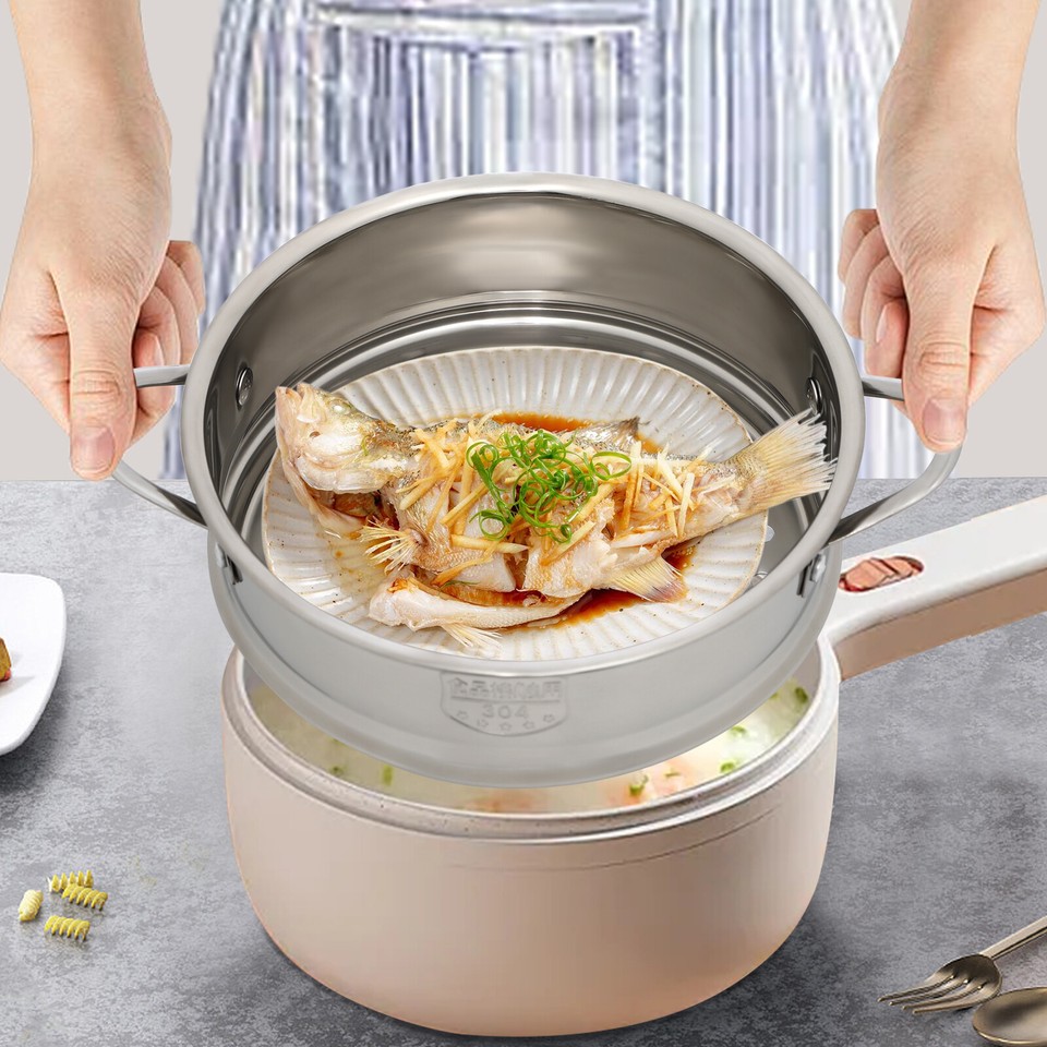 Stainless Steel Steamer 1 Tier Meat Vegetable Cooking Steam Pot Kitchen ...