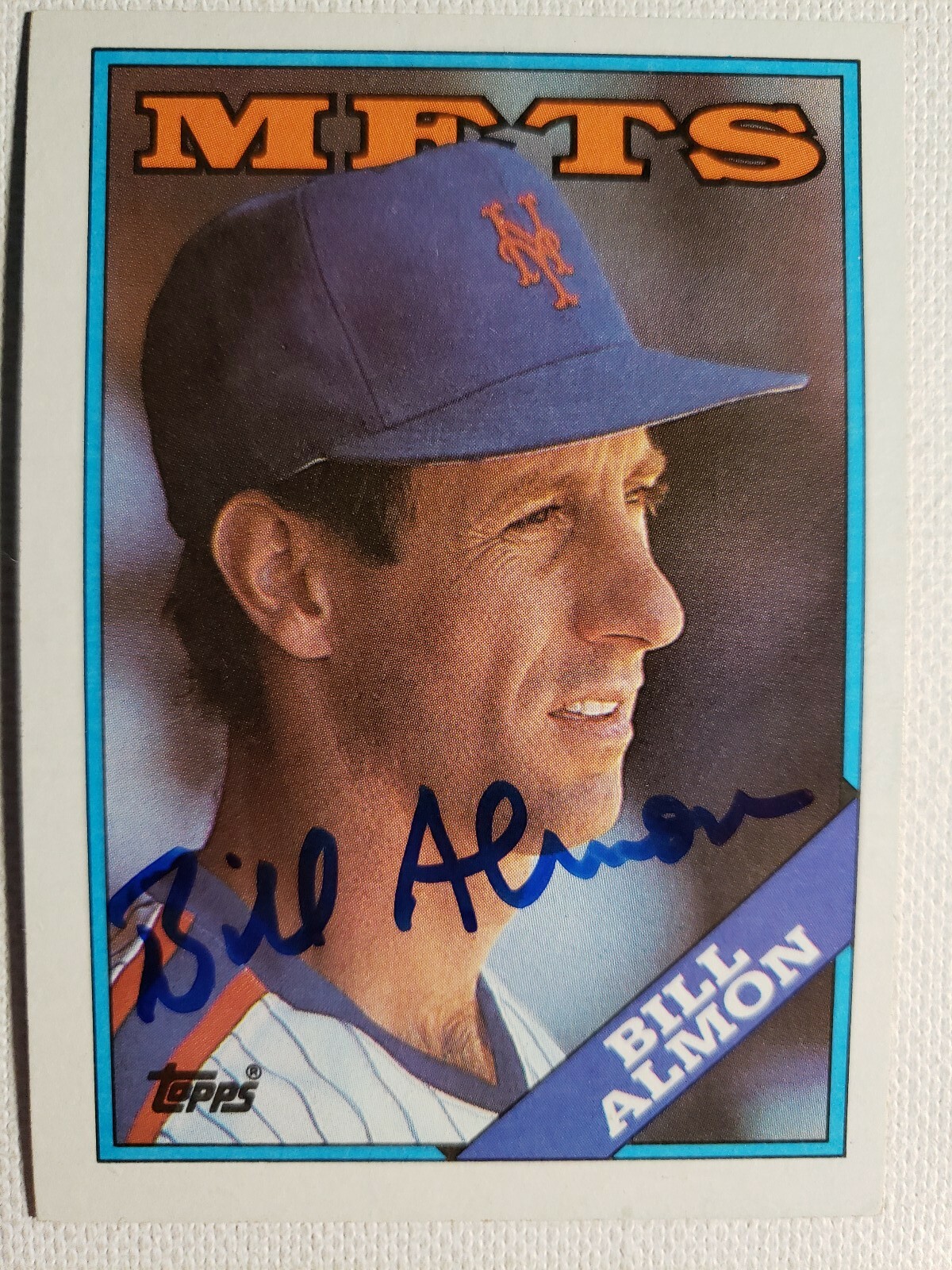 1988 Topps Bill Almon Autograph A's Padres White Sox Expos Mets Auto ...