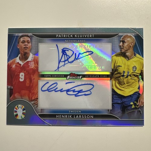 2023 Topps Finest Road to UEFA EURO Patrick Kluivert Henrik Larsson ...