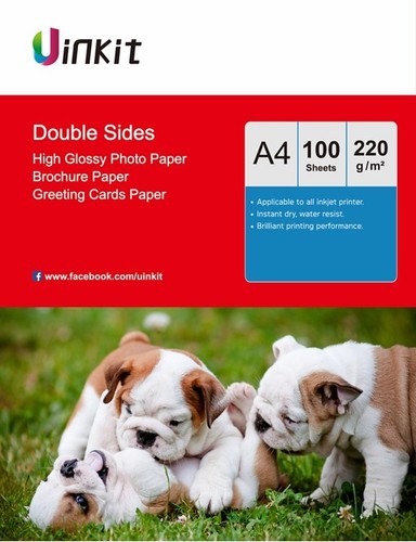 A4 Double Sides Glossy 220Gsm Inkjet Paper Photography Paper ...