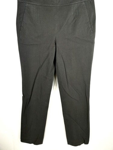 J. Crew Women's Crop Pants Size 0 MARTIE Gray Flat Front Stretch Blend ...